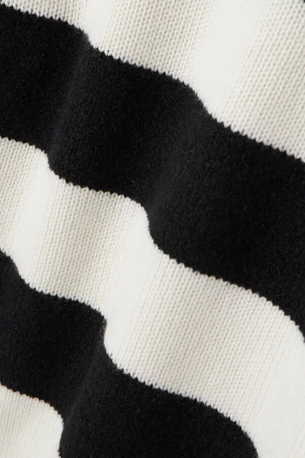 BARRIE Sofia Coppola Embellished Striped Sweater