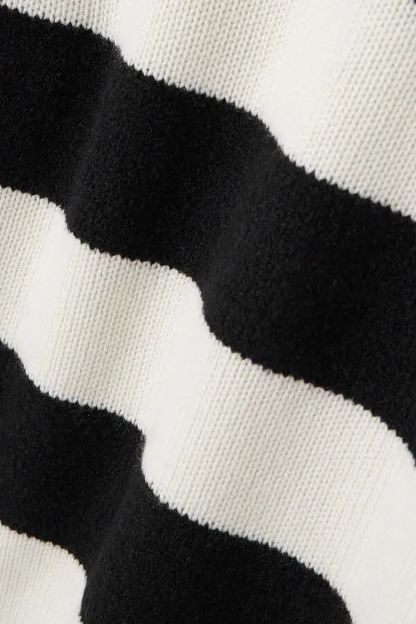 BARRIE Sofia Coppola Embellished Striped Sweater