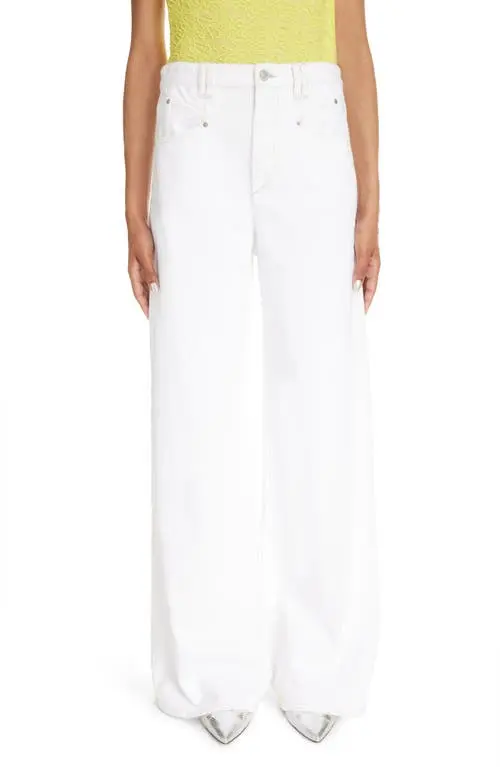 Isabel Marant Lemony High-waist Wide-leg Jeans - White