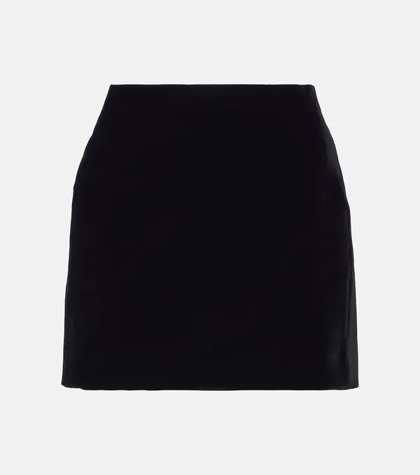Wardrobe.NYC Velvet Miniskirt
