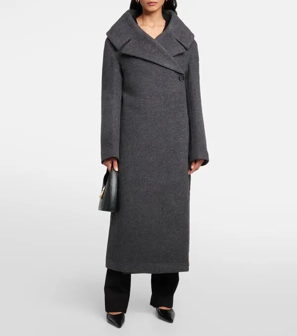 TOTEME Oversized Wool-blend Wrap Coat