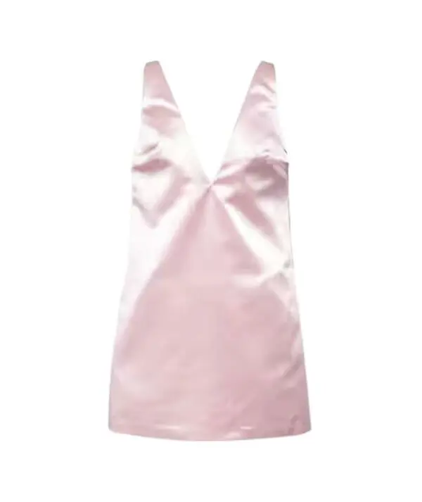 Staud Teagan Satin Minidress