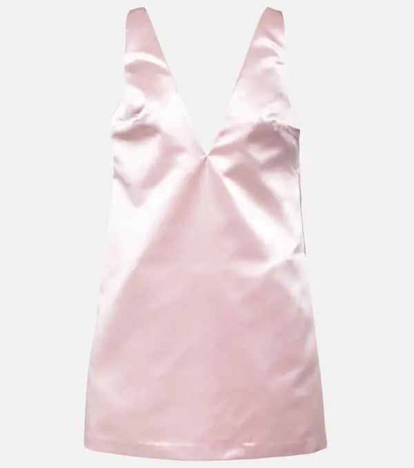 Staud Teagan Satin Minidress