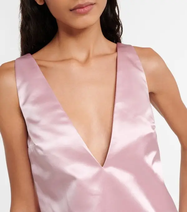 Staud Teagan Satin Minidress
