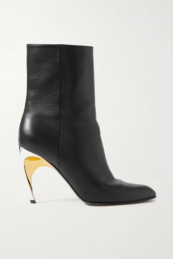 Alexander McQueen Armadillo Leather Ankle Boots