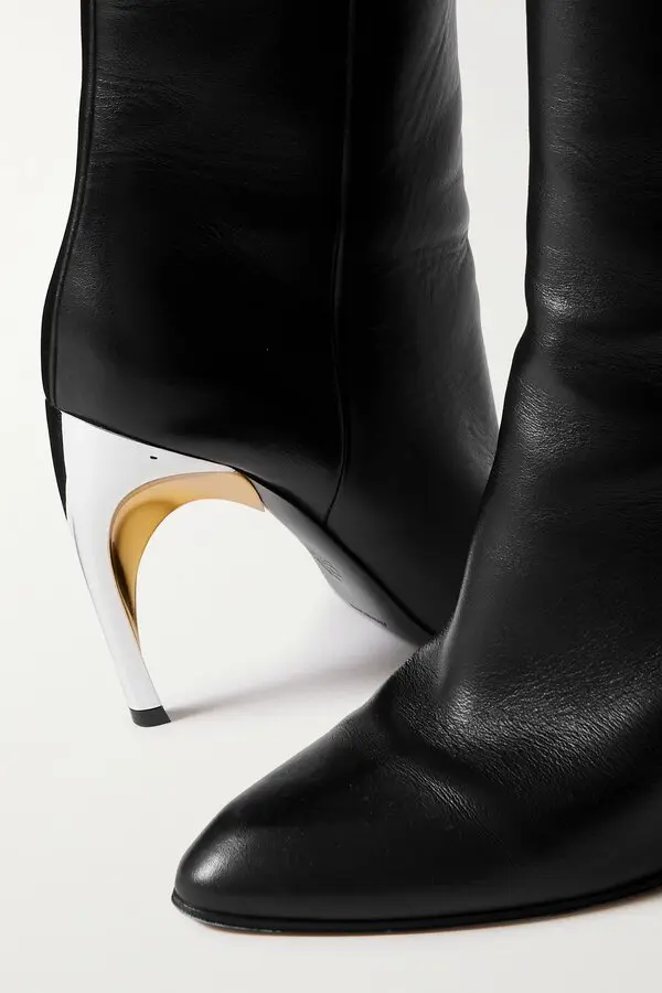 Alexander McQueen Armadillo Leather Ankle Boots