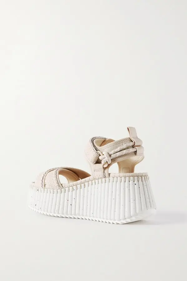 Chloé Net Sustain Nama Platform Sandals - White