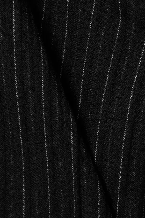 Veronica De Piante Anya Pinstriped Wool Wide-leg Pants
