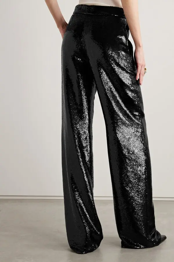 Veronica De Piante Anya Sequined Wide-leg Pants
