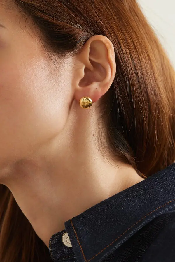 Loewe Anagram Pebble Earrings - Gold