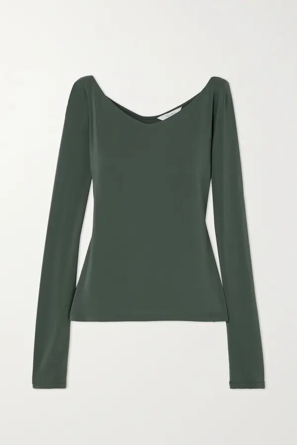 Max Mara Ragazza Stretch-jersey Top - Green