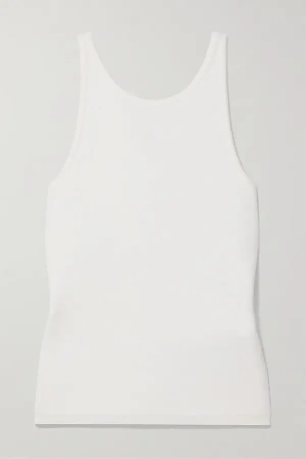 Max Mara Alfeo Stretch Wool-blend Tank - Ivory
