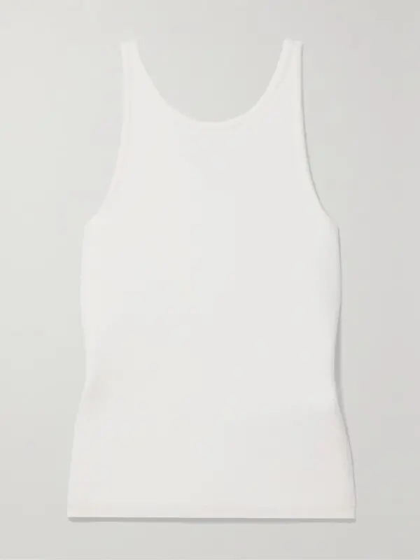 Max Mara Alfeo Stretch Wool-blend Tank - Neutrals
