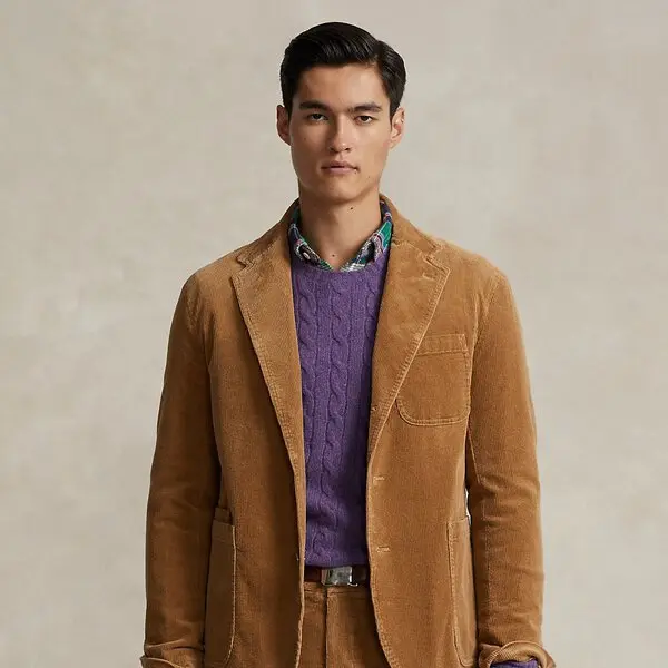 Ralph Lauren Modern Stretch Corduroy Suit Jacket - Rustic Tan