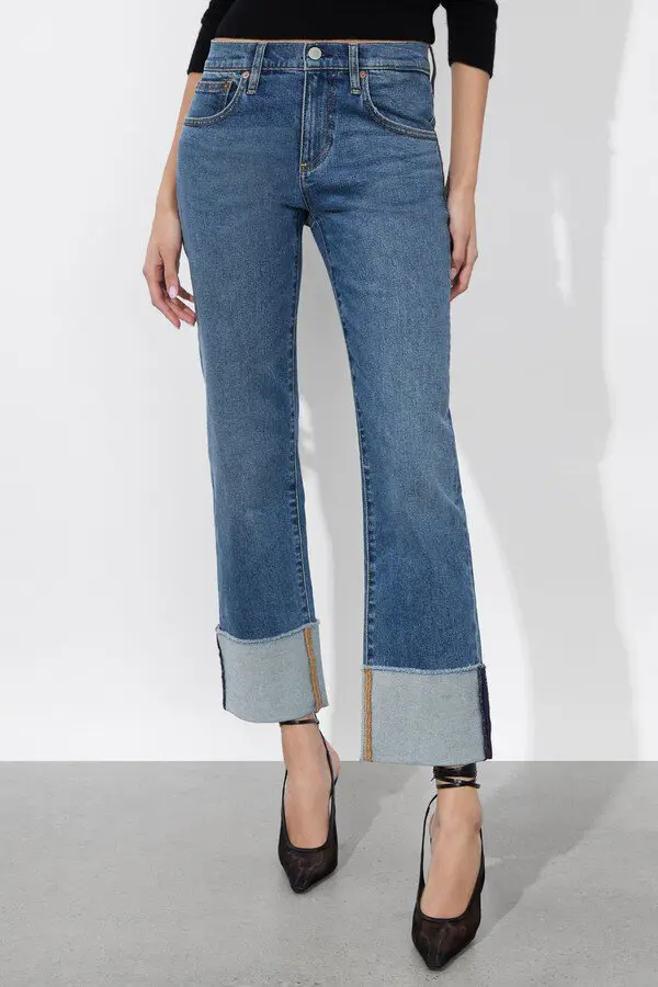 Alice + Olivia Abilene Cuffed Skinny Jeans