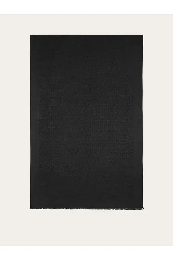 FERRAGAMO Gancini Stole - Black
