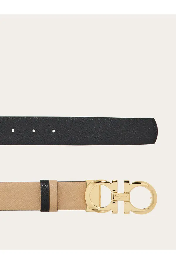 FERRAGAMO Reversible And Adjustable Gancini Belt