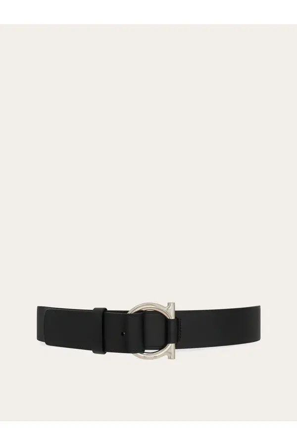 FERRAGAMO Gancini Calfskin Belt - Black