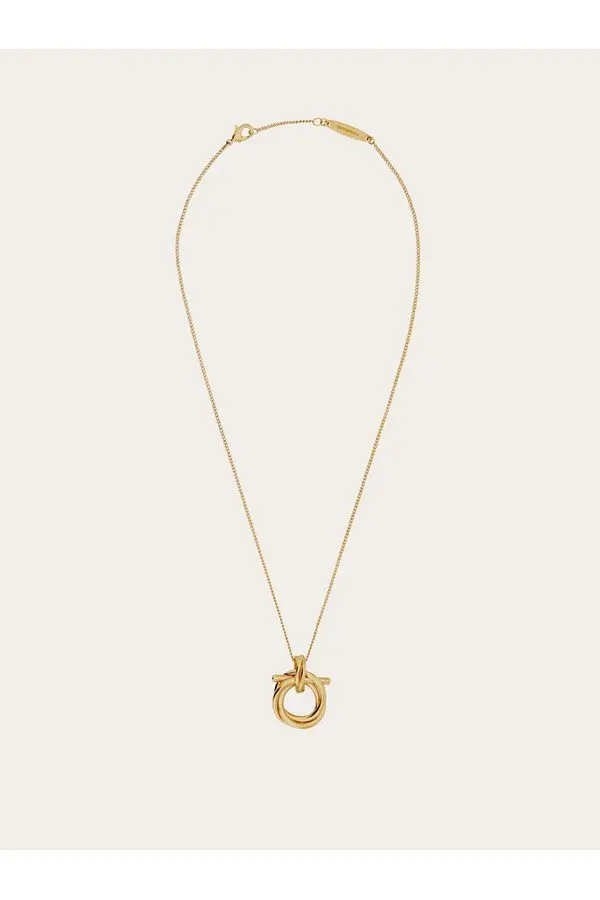 FERRAGAMO Gancini Pendant Necklace - Gold