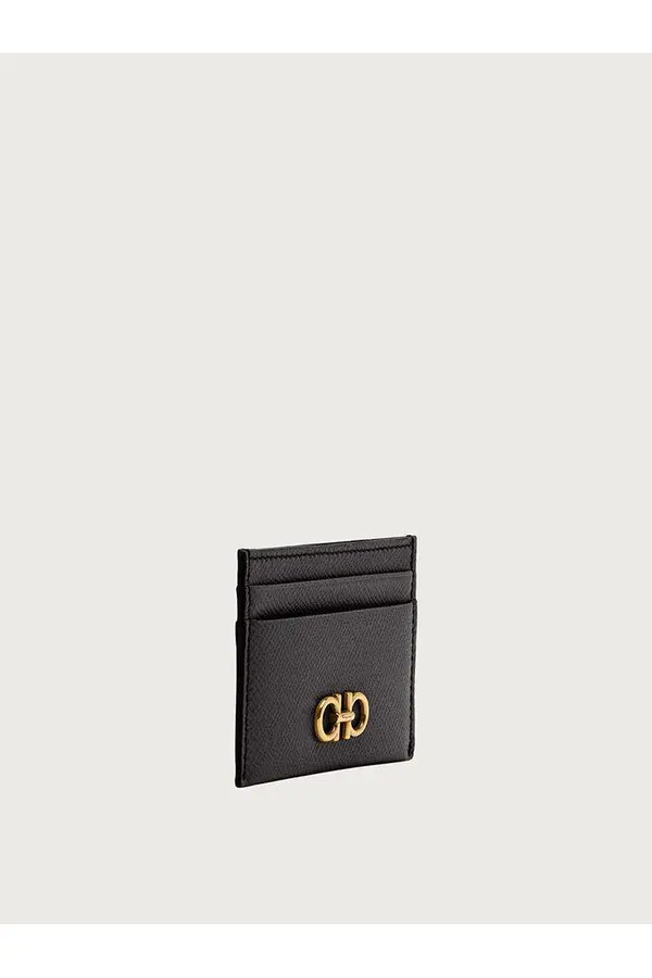 FERRAGAMO Gancini Card Holder - Black
