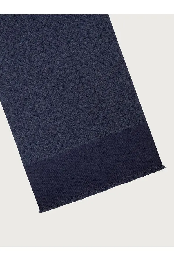 FERRAGAMO Gancini Scarf - Blue