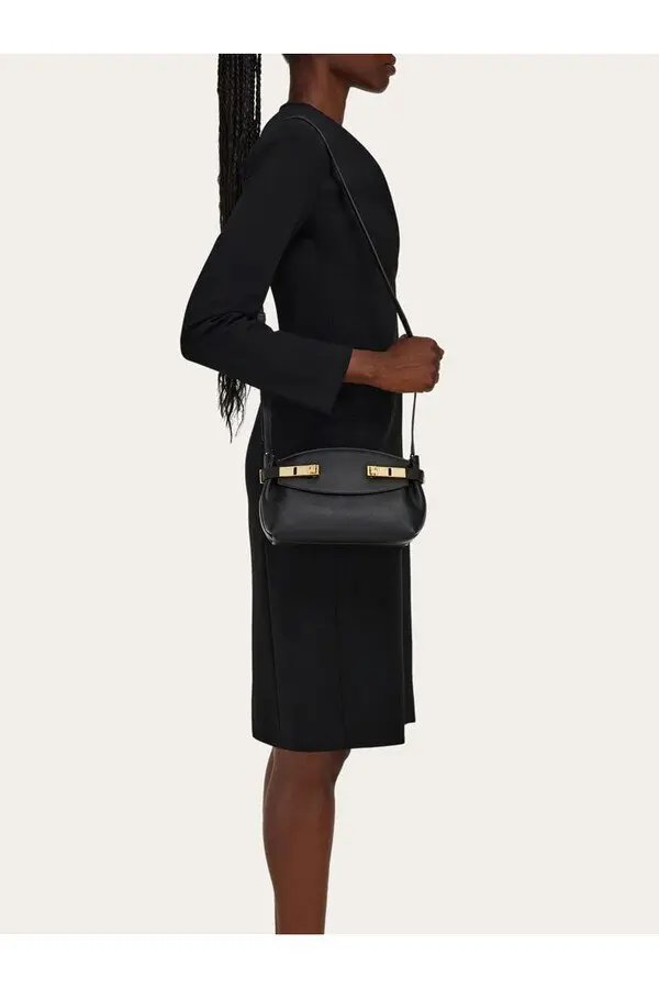 FERRAGAMO Hug Soft Crossbody Bag Xs - Black