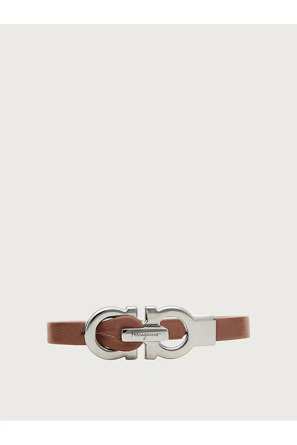 FERRAGAMO Gancini Bracelet 18cm - Brown