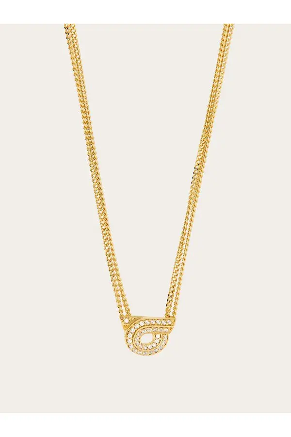 FERRAGAMO Gancini Pendant Necklace - Gold
