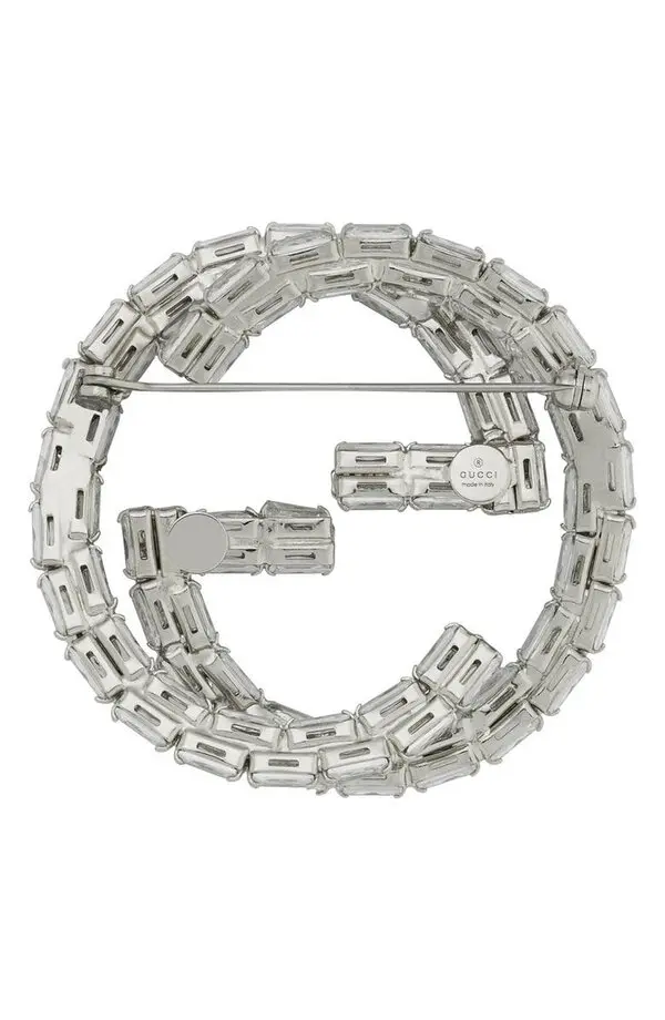 Gucci Double-g Crystal Brooch
