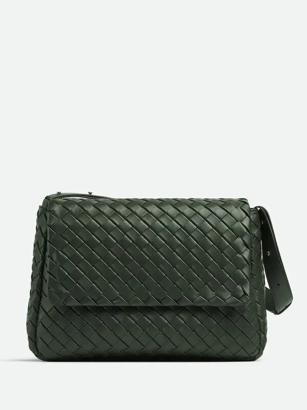 Bottega Veneta Cobble Large Messenger Bag - Green