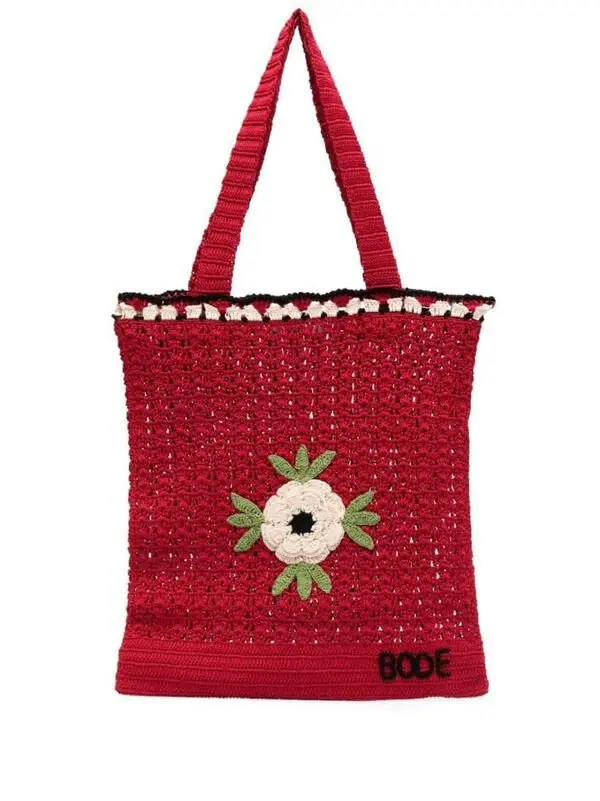 Bode Totes In Red - 33% Off | Editorialist