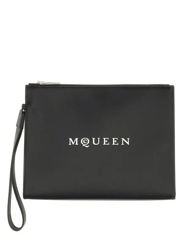 Alexander McQueen Pouch With Logo - Black