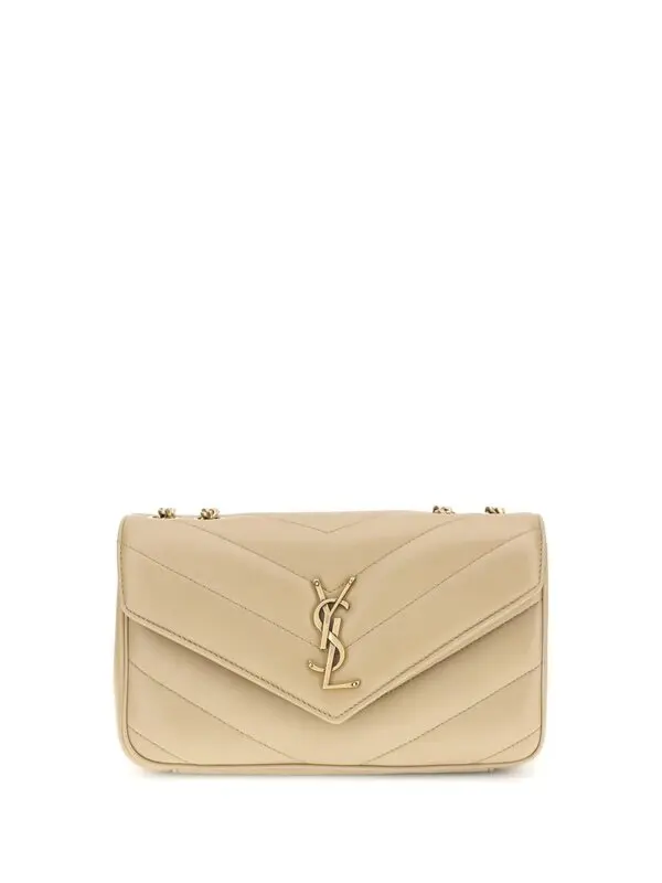 Saint Laurent Loulou Shoulder Bag - Beige