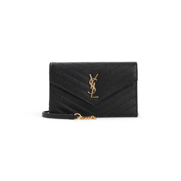 Saint Laurent Cassandre Xxl Chain Shoulder Bag - Black