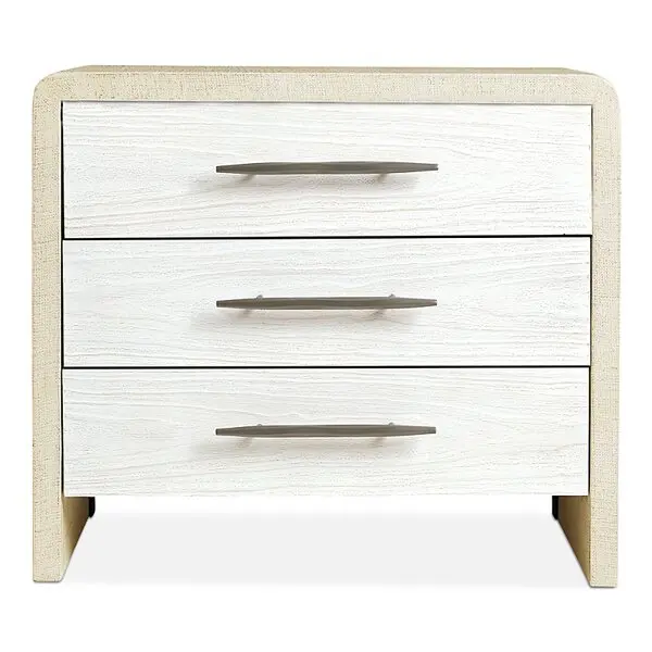 HOOKER FURNITURE Cascade Three Drawer Nightstand - Cream/white