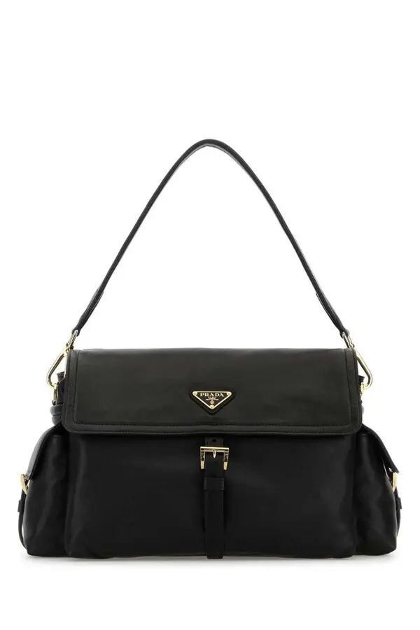 Prada Leather Shoulder Bag - Black