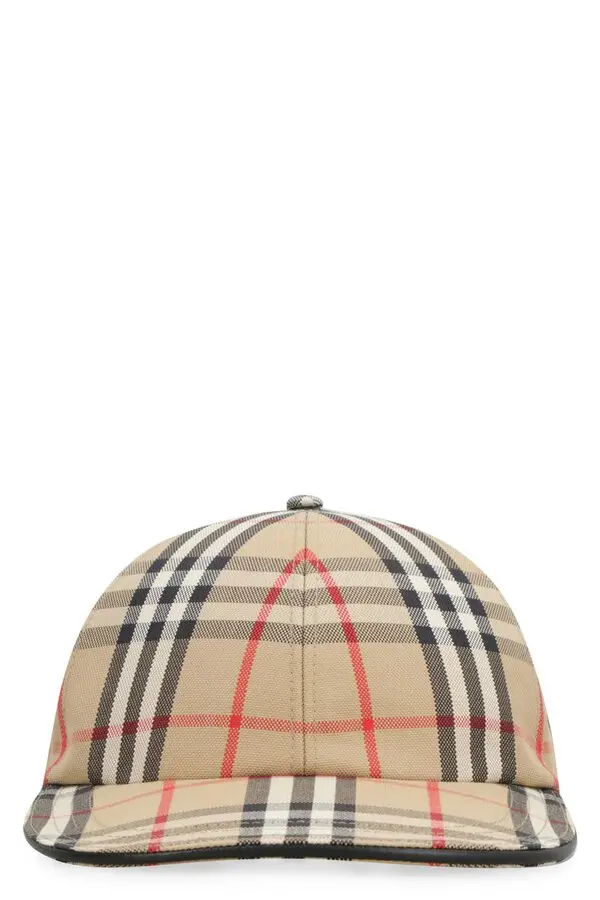 Burberry Vintage Check Motif Baseball Cap In Beige - 33% Off  display picture 3