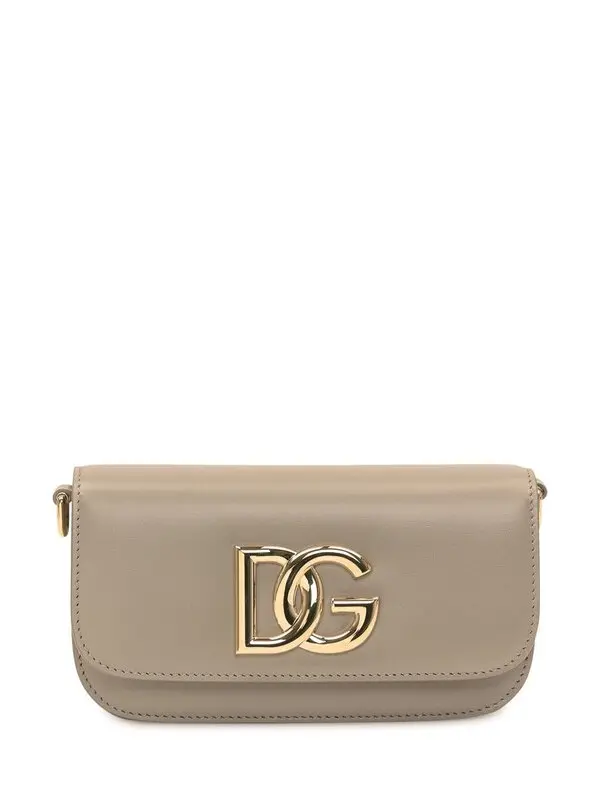 Dolce & Gabbana Leather Shoulder Bag - Grey