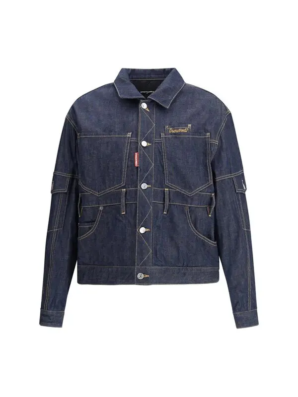 Dsquared2 Cargo Denim Jacket - Blue