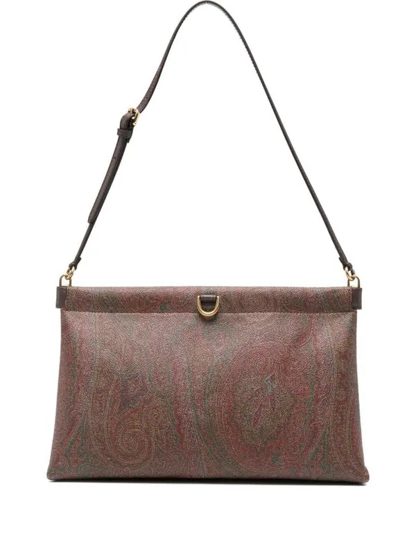 Etro Paisley Print Shoulder Bag - Brown