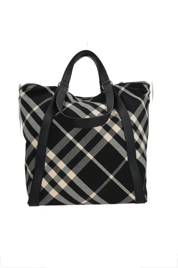Burberry Check Pattern Belt Bag - Black+caic