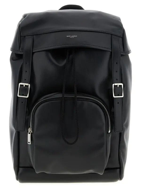 Saint Laurent Leather Backpack - Black