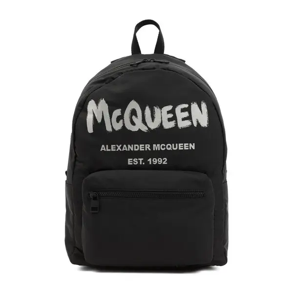 Alexander McQueen Printed Metropolitan Backpack - Black