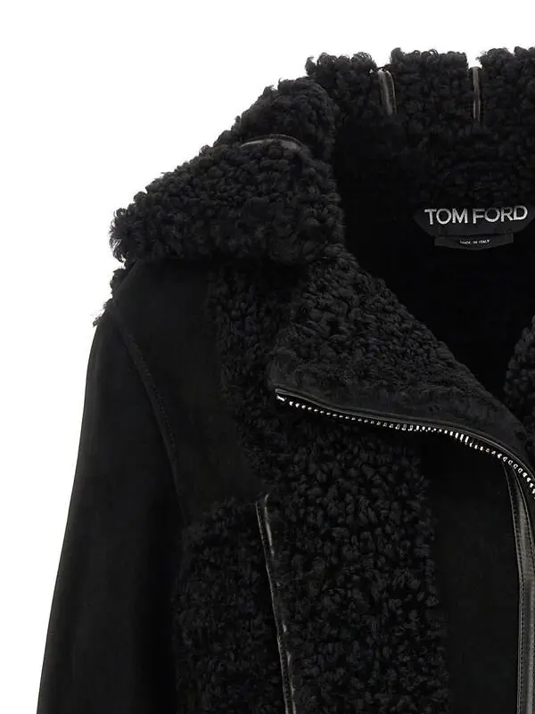TOM FORD Suede Shearling Jacket