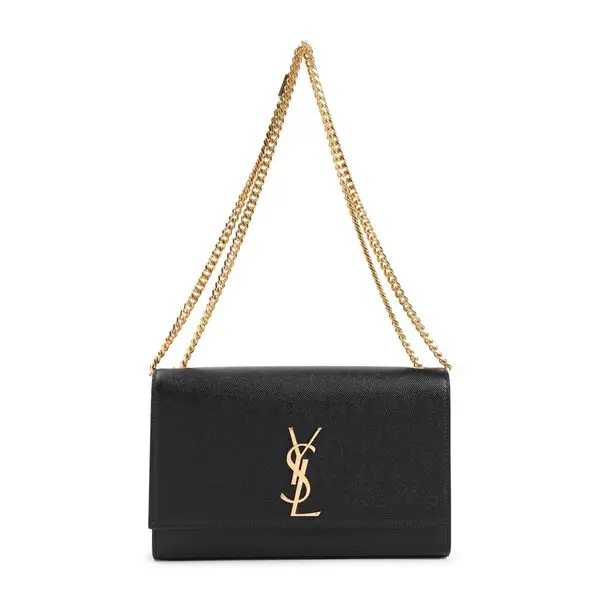 Saint Laurent Lou Leather Shoulder Bag - Black