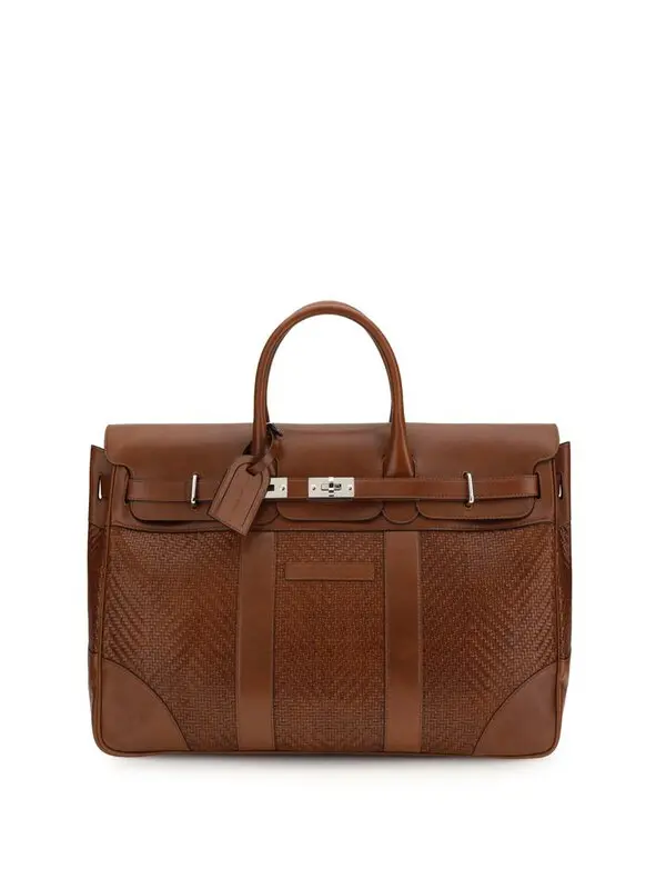Brunello Cucinelli Leather Travel Bag - Brown