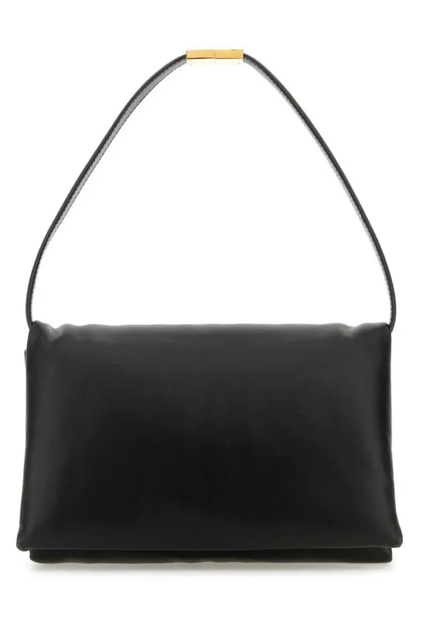 Marni Leather Shoulder Bag - Black
