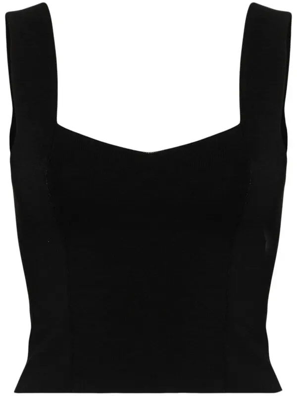 A.L.C. Jordana Knitted Top - Black