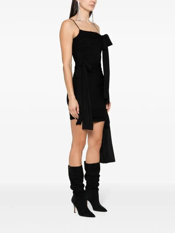 Blumarine Sash-detailing Mini Dress - Black