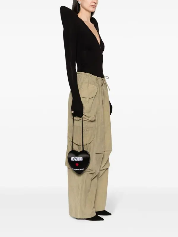 Moschino Embroidered Shoulder Bag